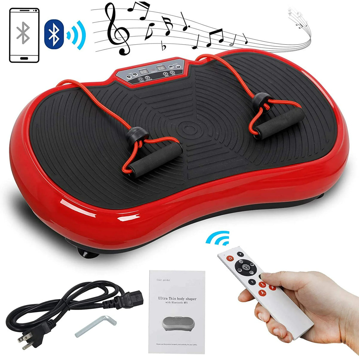 Fitness Vibration Plate Machine Vibrating Massager Whole Full Body Sha ...