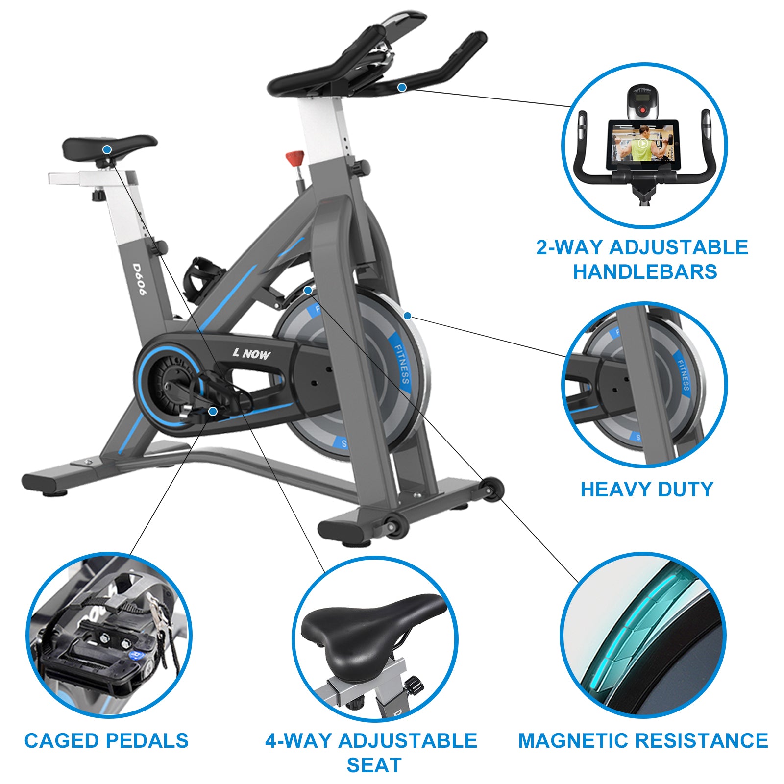 Indoor Exercise Bike Indoor Cycling Stationary Bike - LNOW – LNOW Sport